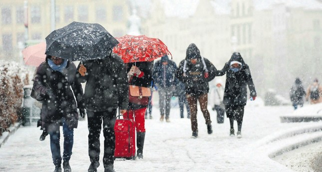 Heavy snow, high winds wreak havoc across Europe - Daily Sabah