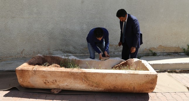 Second Ever Marble Sarcophagus Found In Turkeys Cappadocia Daily Sabah