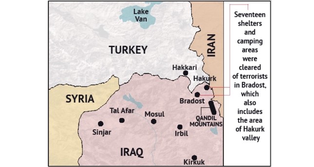 Turkish army pushes 35 km into Mt Qandil - Daily Sabah