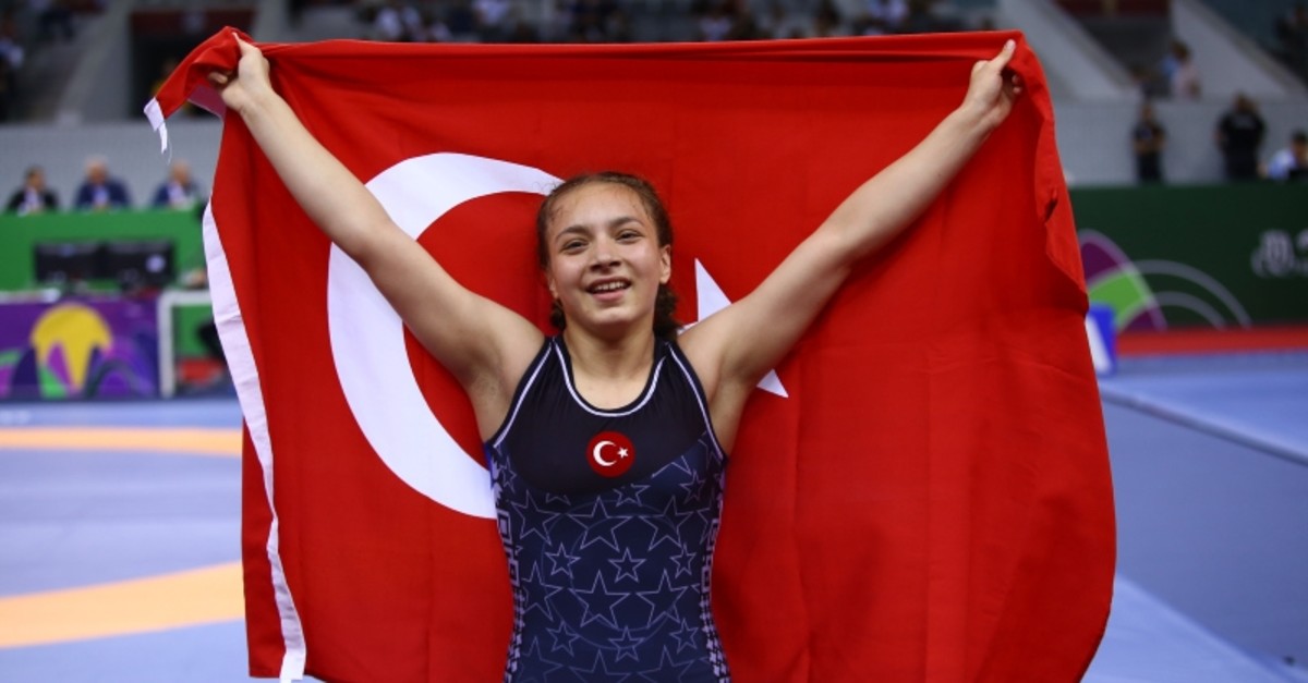 Turkish wrestler wins gold at 15th Summer European Youth Olympic ...