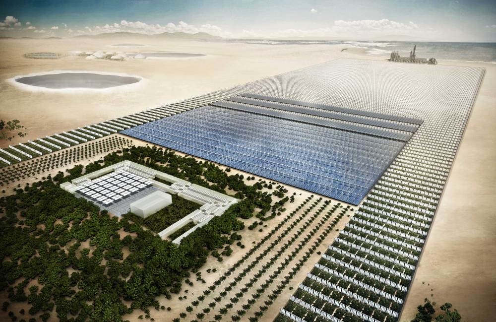 Solar energy and salt water power vegetable farms in the desert | Daily ...